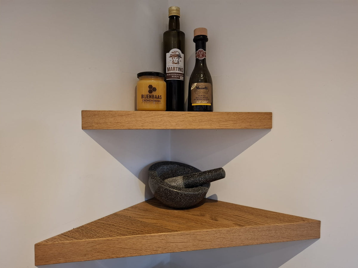 Wandplank hoek op maat gemaakt | Boekenplankenopmaat.nl – Boekenplanken ...